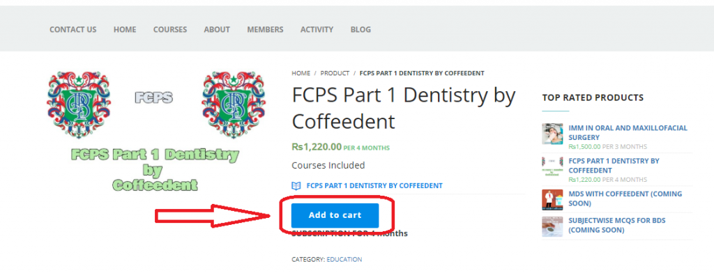 How to sign up and purchase FCPS Part 1 Dentistry by Coffeedent (Step ...